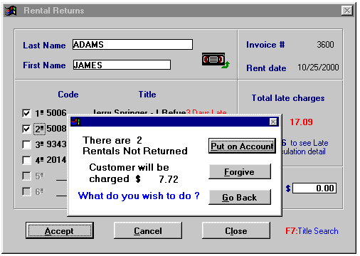 Video Rental Plus - POS System for the Video Rental Store